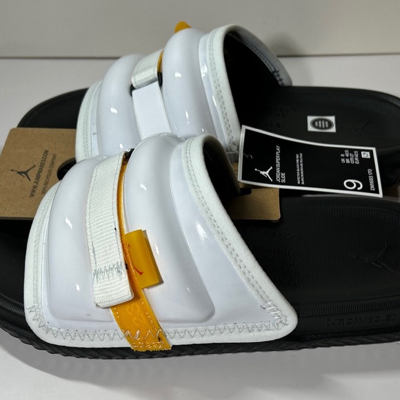 Jordan | Shoes | Air Jordan Slides Mens Size 9 Super Play White Black ...